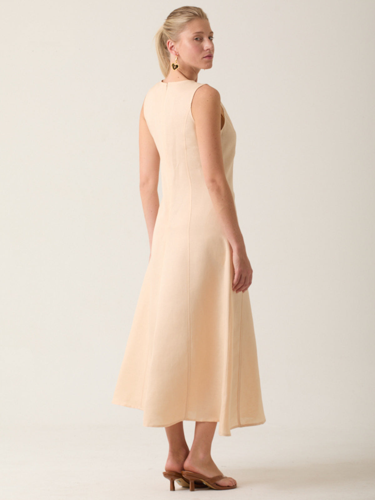 Vestido Largo Filippa Cafe -The Color Wear- Tienda Ropa Mujer