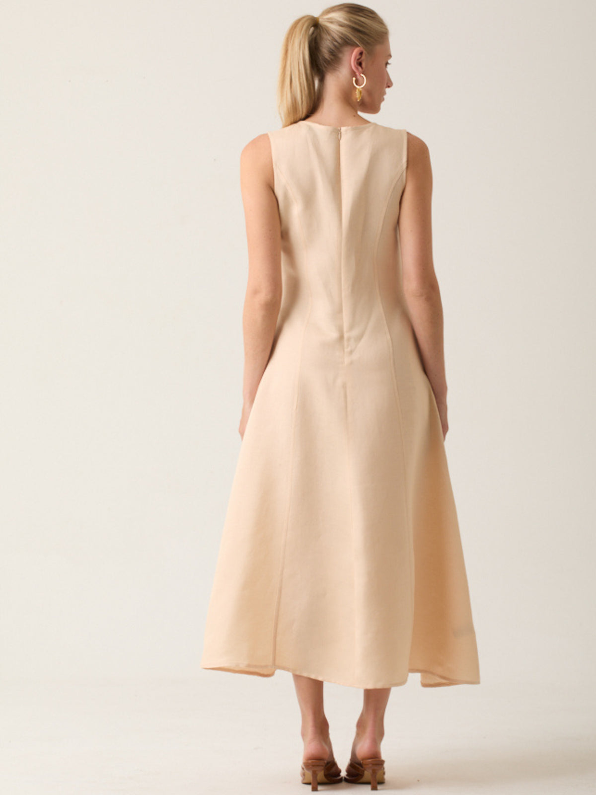 Vestido Largo Filippa Cafe -The Color Wear- Tienda Ropa Mujer